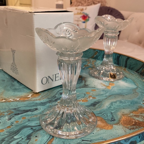 Oneida | Dining | Vintage Oneida Crystal Candlestick Holders | Poshmark